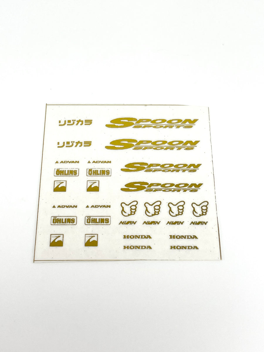 Spoon Honda - Gold - JDM - Waterslide Decals – 164 Lifestyle