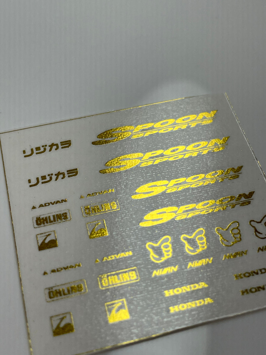 Spoon Honda - Gold - JDM - Waterslide Decals – 164 Lifestyle