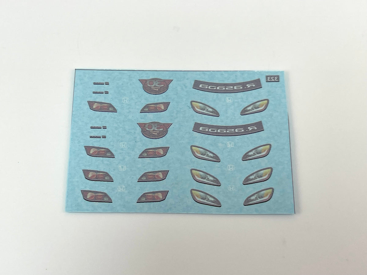 Honda S2000 - Headlights / Taillights Kit - JDM - Waterslide Decals ...