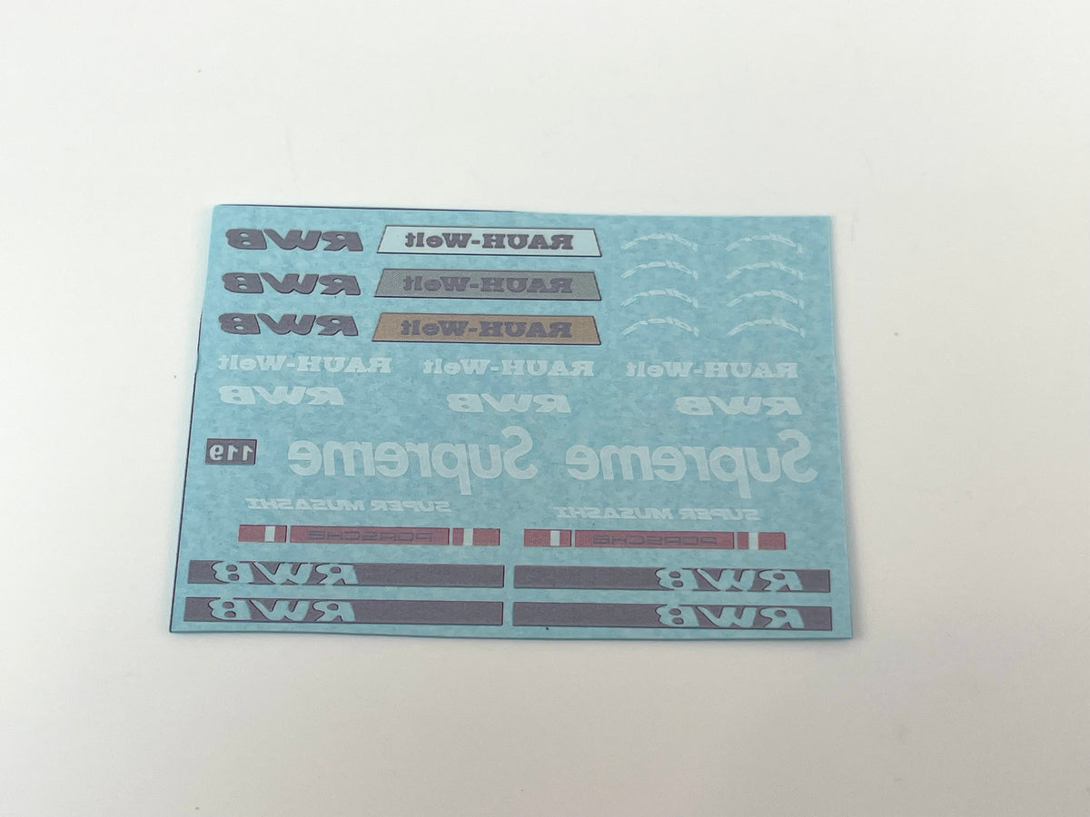 Porsche RWB Rauh-Welt V2 - EDM - Waterslide Decals – 164 Lifestyle